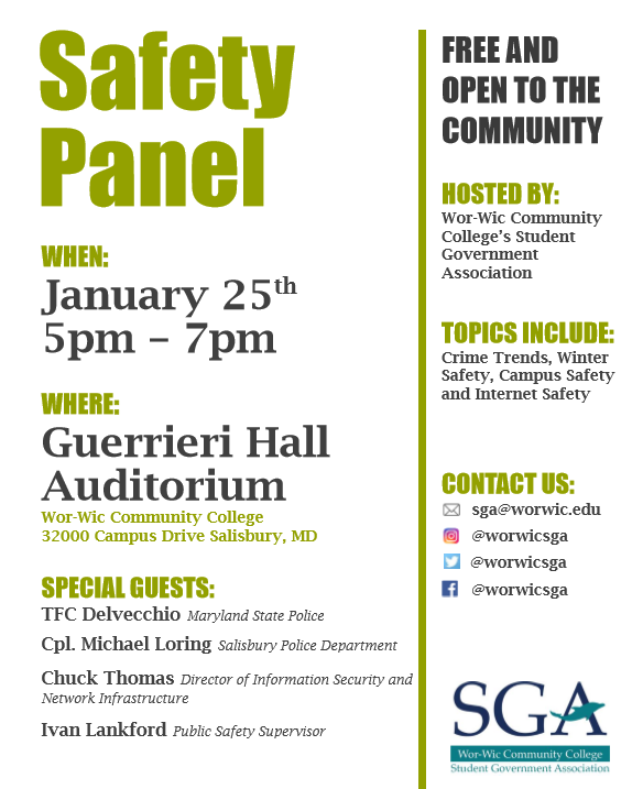Wor-Wic Community College's Student Government Association Safety Forum ...