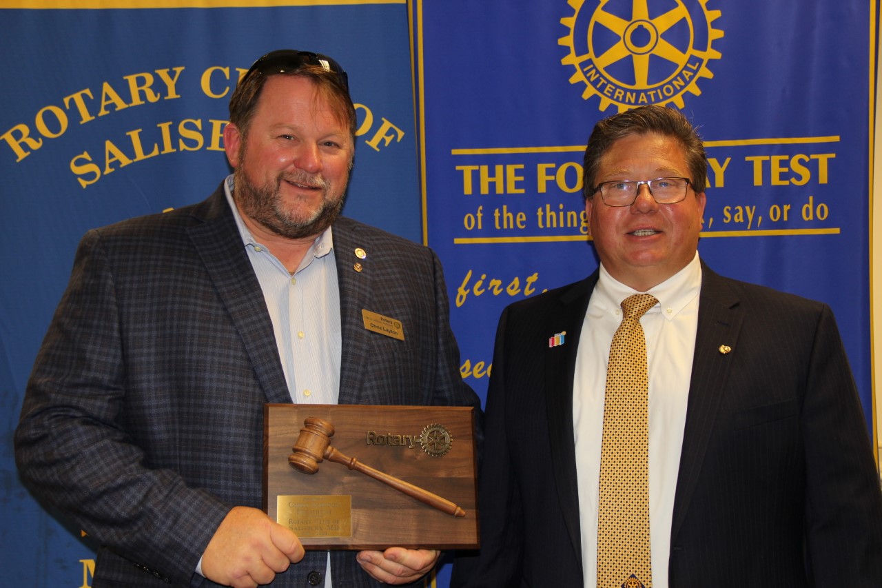 John Aukward Sworn In as President of The Rotary Club of Salisbury - SBJ