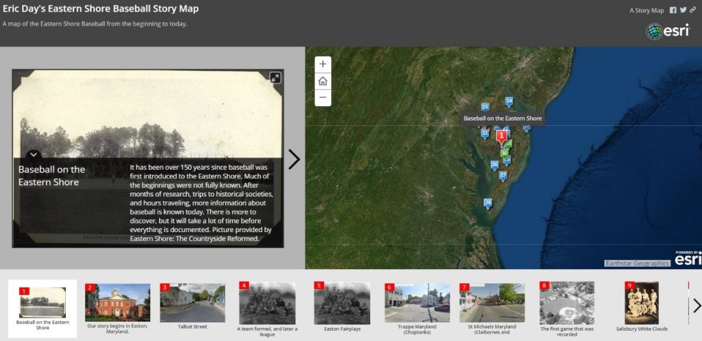SU Student Creates Interactive Map Detailing Eastern Shore Baseball ...