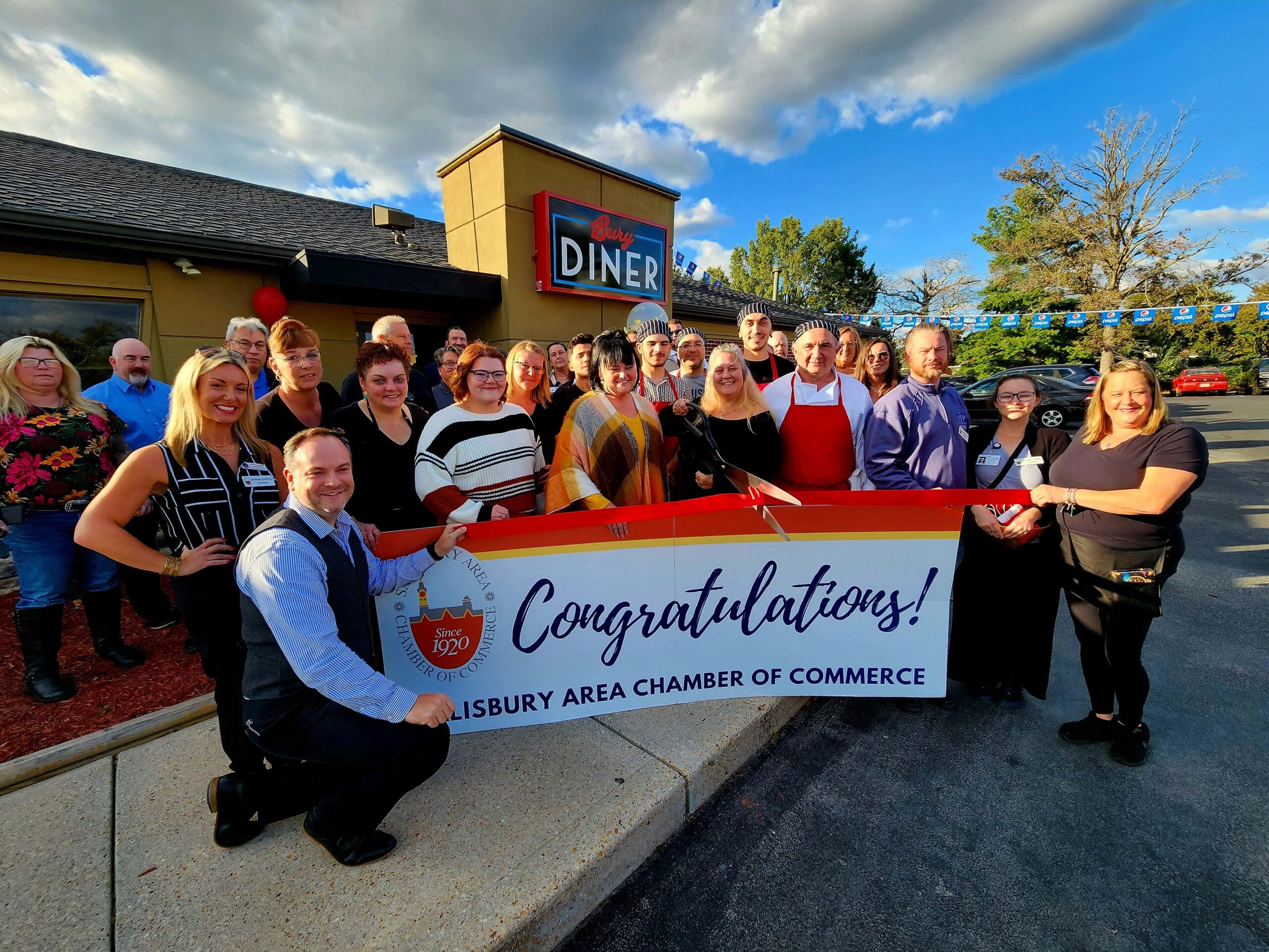 Bury Diner Celebrates Its New Presence in Salisbury with a Ribbon Cutting!