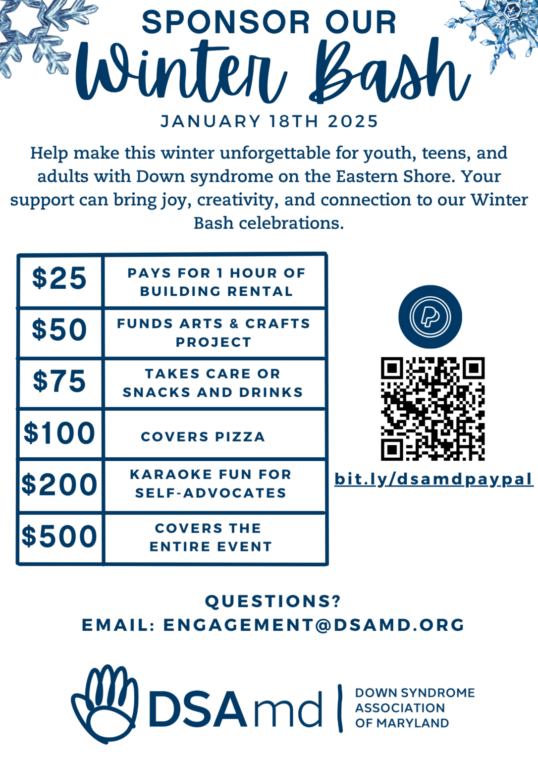 Down Syndrome Association of Maryland Seeks Sponsors for 2025 Winter Bash - SBJ