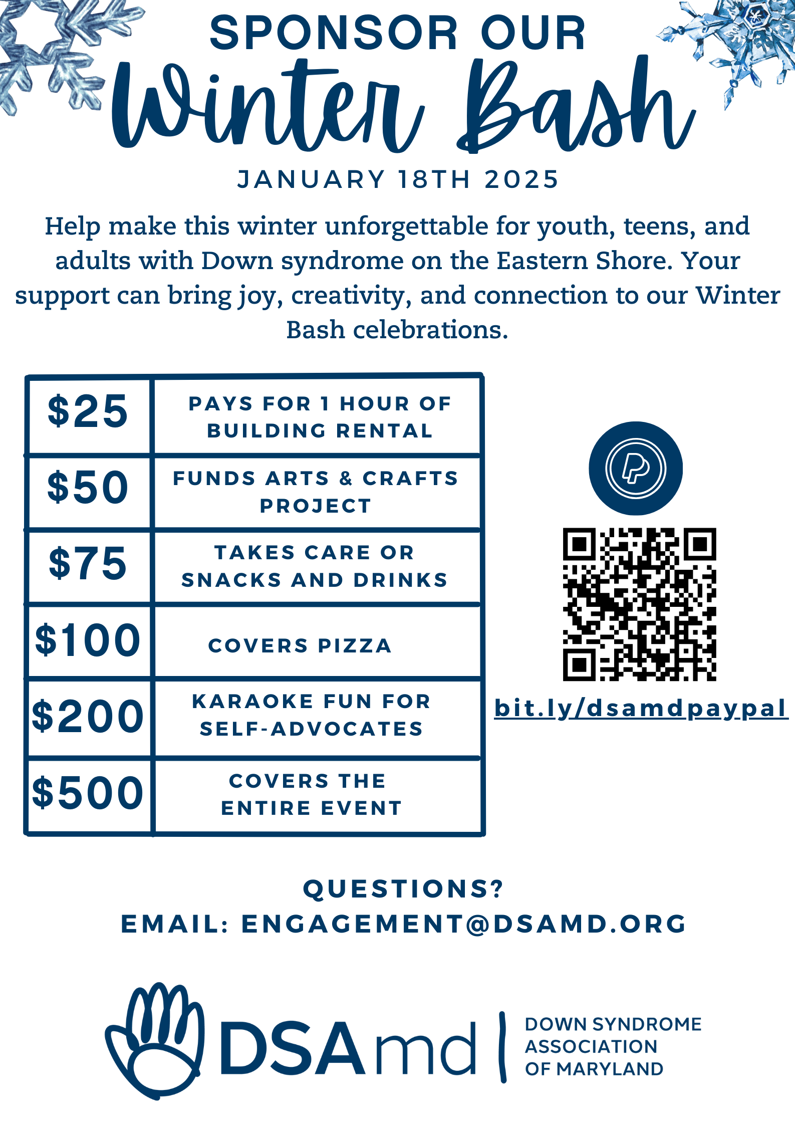 Down Syndrome Association of Maryland Seeks Sponsors for 2025 Winter Bash - SBJ