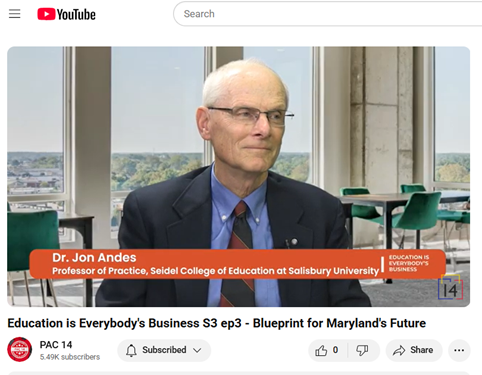Education Is Everybody’s Business – Blueprint for Maryland’s Future - SBJ