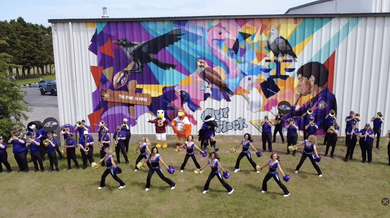Baltimore Ravens Visit Crown Sports Center to Celebrate WALS Mural ...