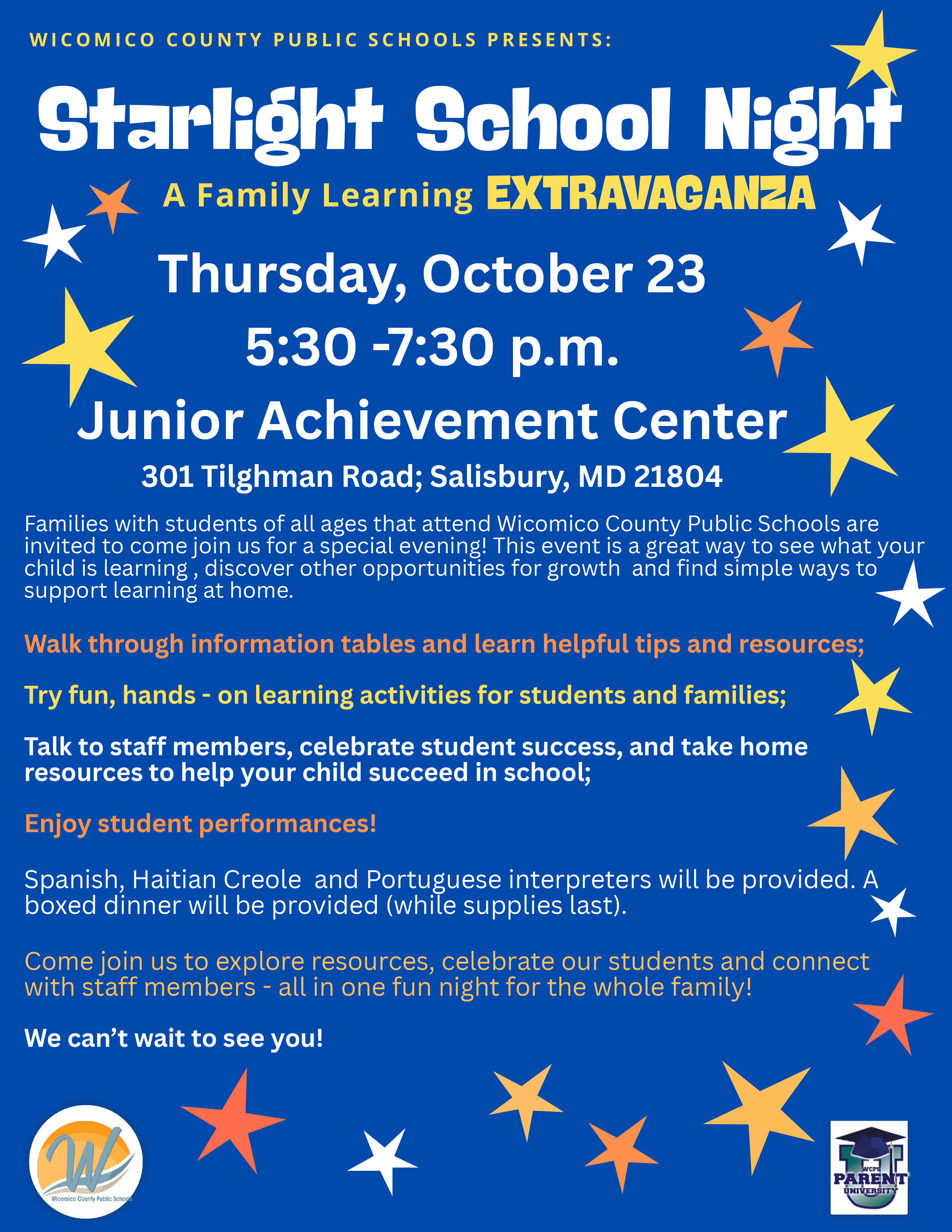 Join Us Thursday Evening (Oct. 23) for Starlight School Night: A Family ...